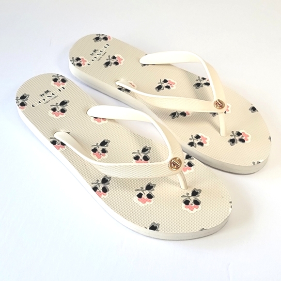 Coach | Shoes | New Coach Alyssa Floral Vintage Flipflops Thong Sandals ...